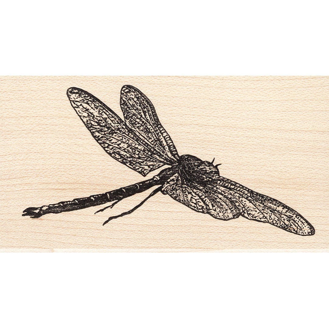 Large Flying Dragonfly 938J Beeswax Rubber Stamps Unmounted, Cling ...