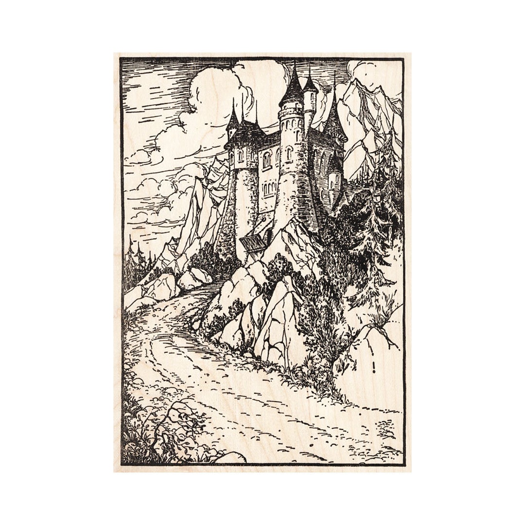Castle With Drawbridge 589P Beeswax Rubber Stamps Unmounted, Cling ...
