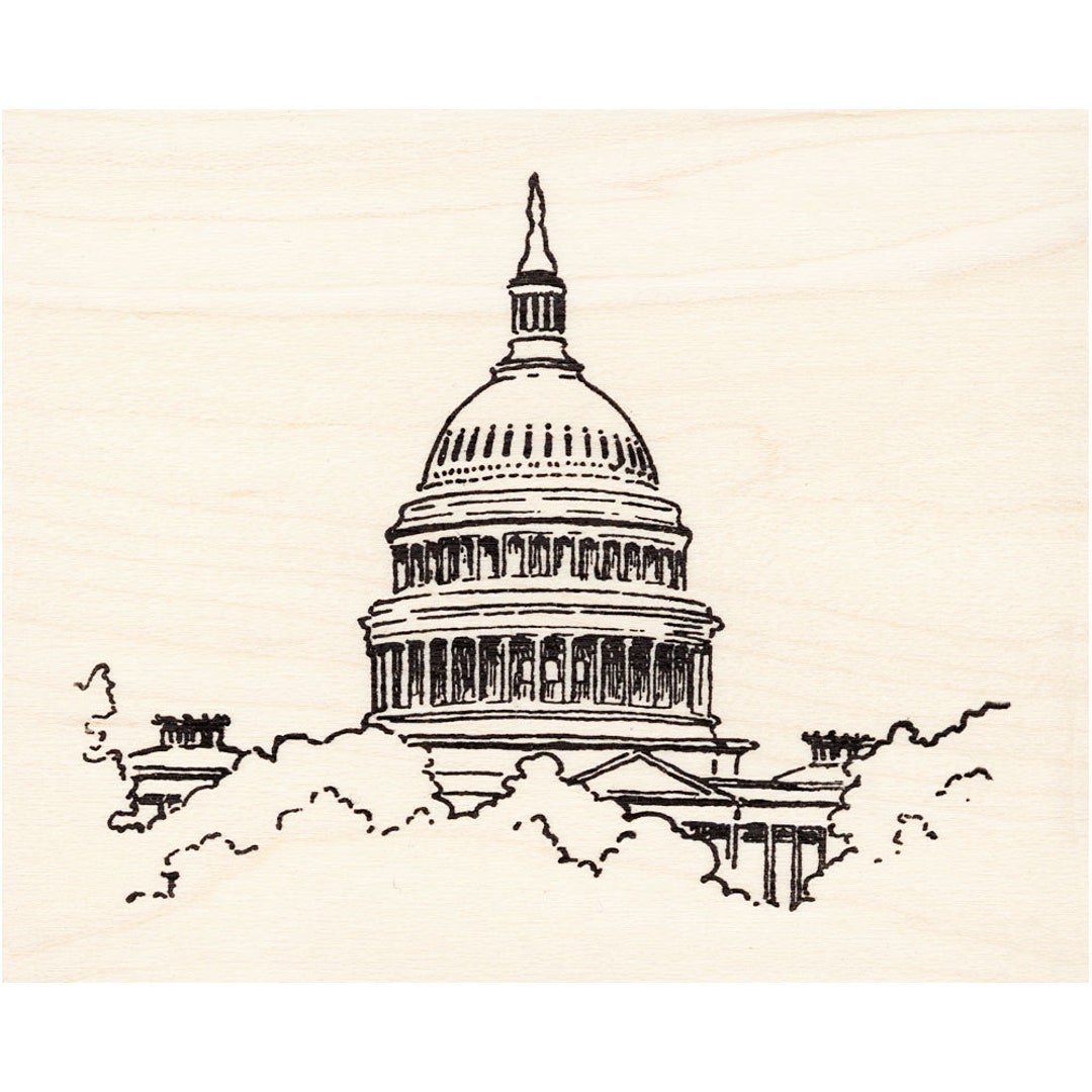 Capitol Building 1694K Beeswax Rubber Stamps Architecture Unmounted ...