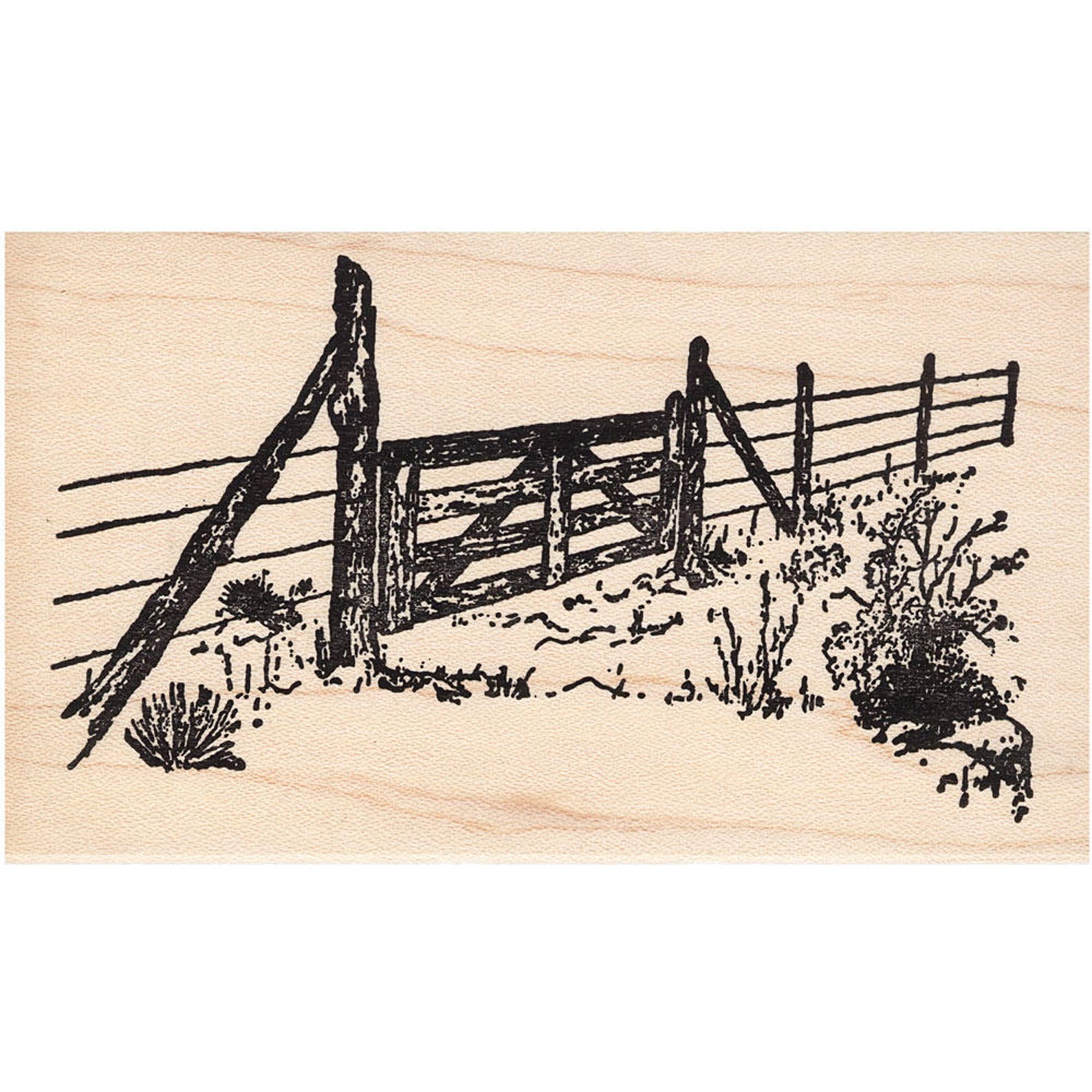Ranch Fence 94K Beeswax Rubber Stamps Unmounted, Cling, Mounted Stamp ...