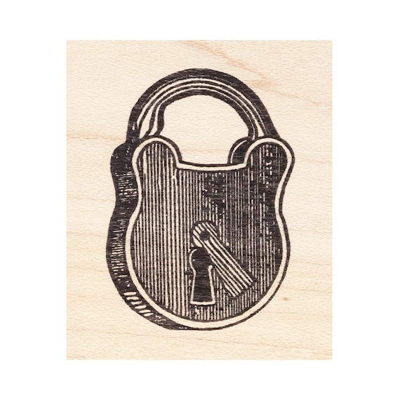 Old Lock 973F Beeswax Rubber Stamps Unmounted Cling Mounted | Etsy