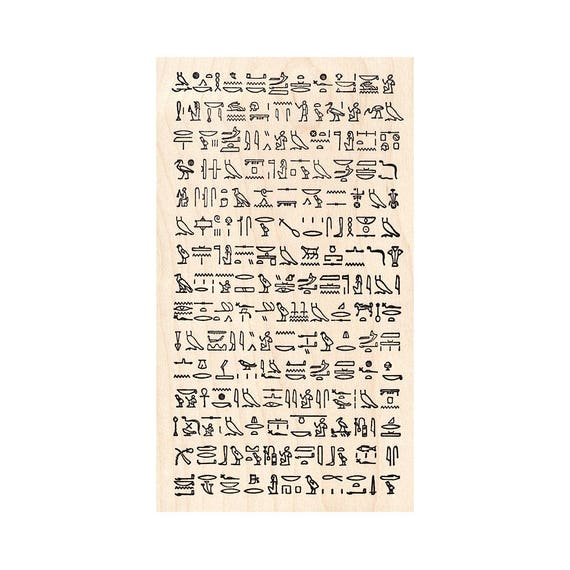 Hieroglyphs 747O Beeswax Rubber Stamps Unmounted Cling - Etsy