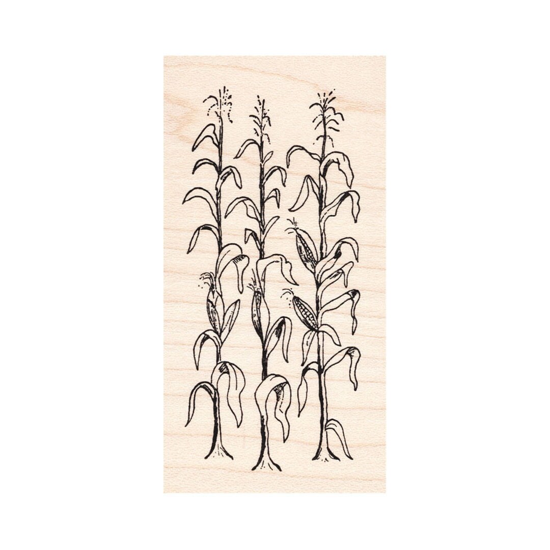 Cornstalks 1579J Beeswax Rubber Stamps Unmounted, Cling, Mounted Stamp ...