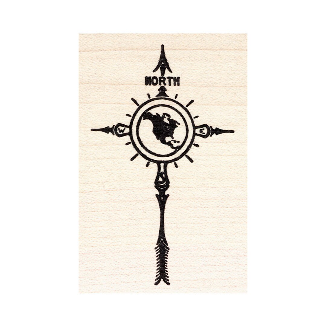 Long Compass Rose 1718I Beeswax Rubber Stamps Unmounted, Cling, Mounted ...