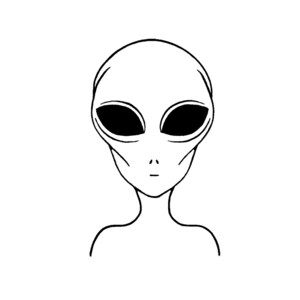 Alien Head 1787F Rubber Stamp, Science Fiction Space Stamping - Etsy