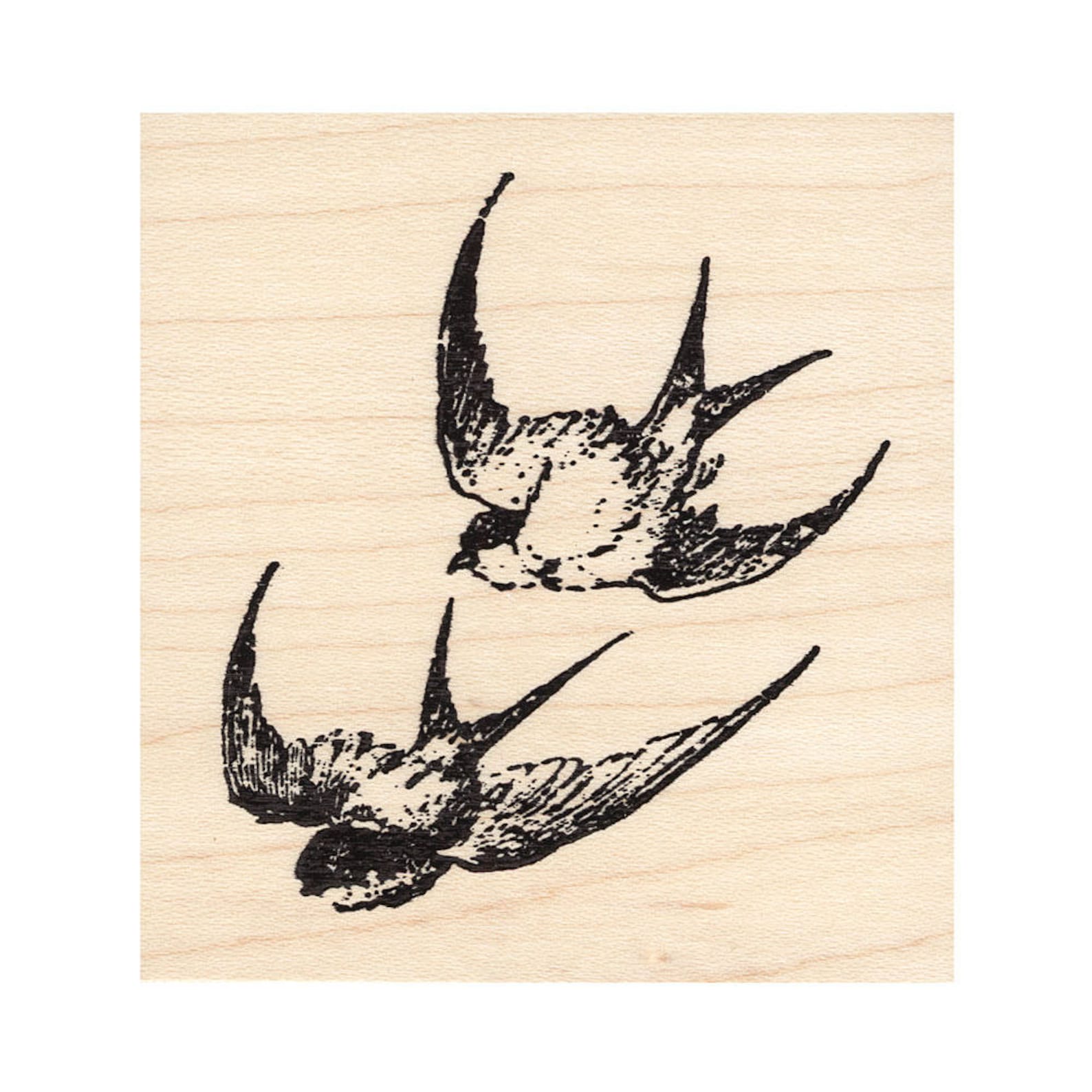 Barn Swallows 1324J Bird Rubber Stamp Animal Scenic | Etsy