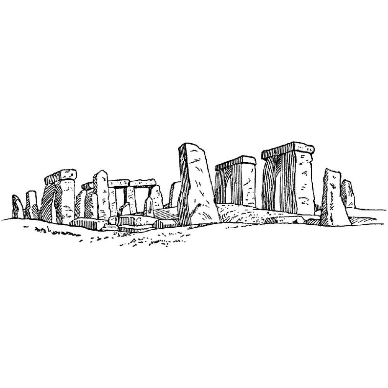 Stonehenge 887F Beeswax Rubber Stamps Architecture Unmounted, Cling ...