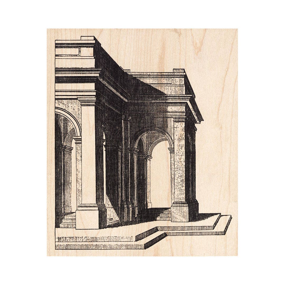 Arched Building 1157P Beeswax Rubber Stamps Architecture Unmounted ...