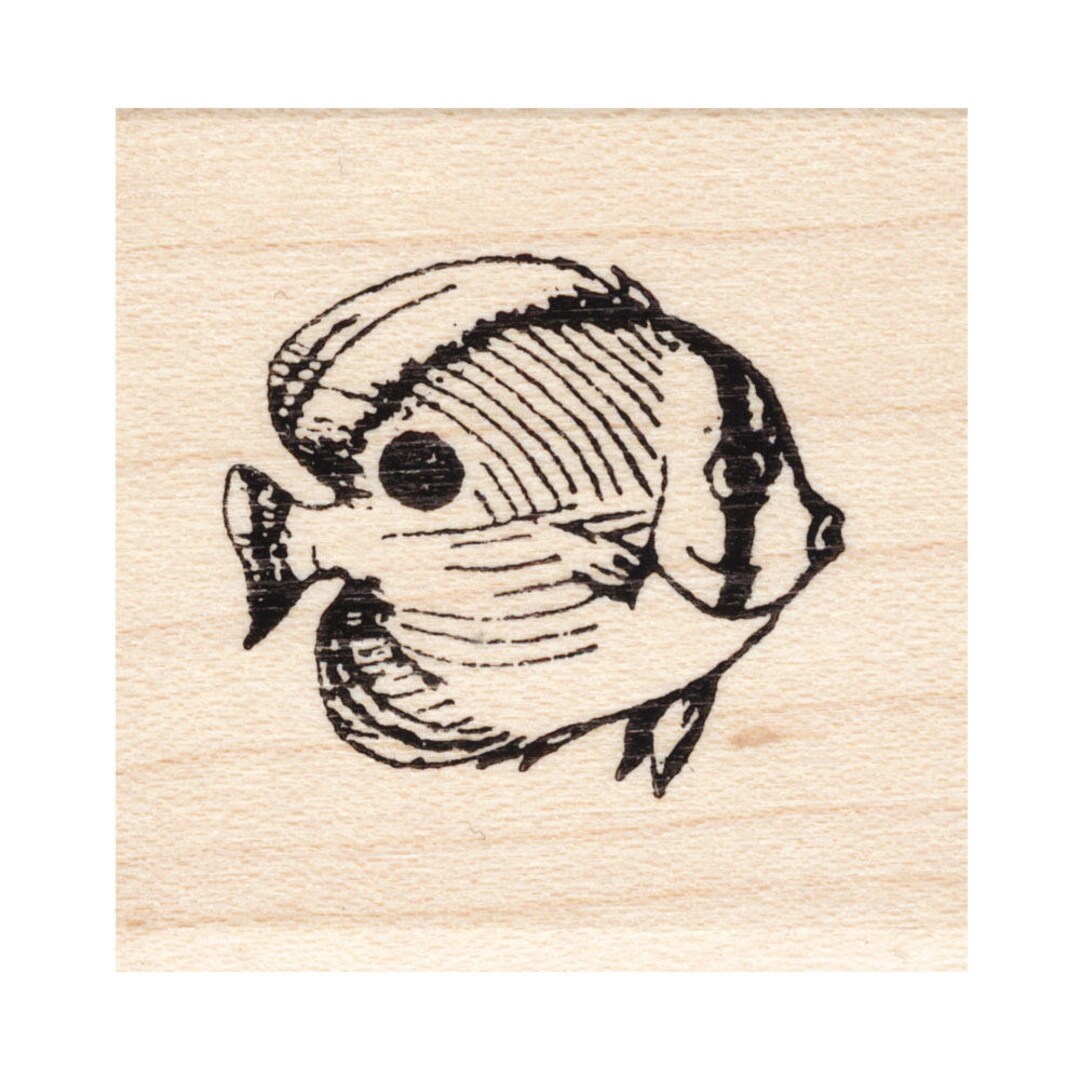 Butterflyfish 174C Saltwater Fish Rubber Stamp, Nature, Scenic ...