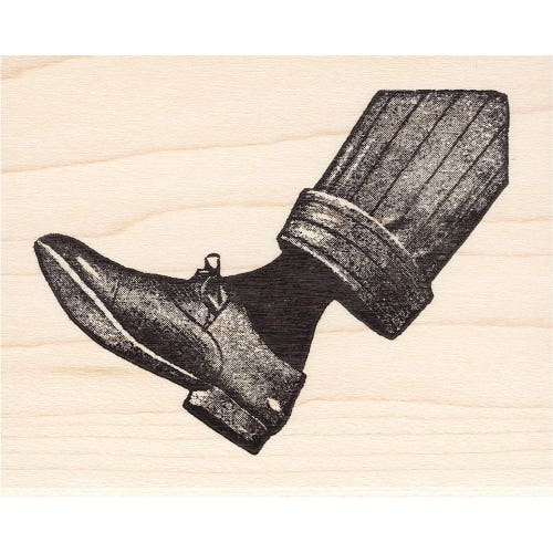 Step on It 1138J Foot Rubber Stamp Stamp Collage Stamping - Etsy