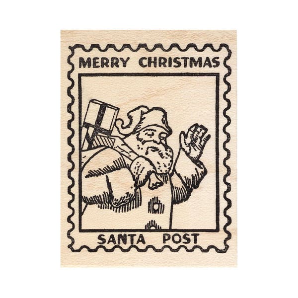 Santa Rubber Stamp - Etsy