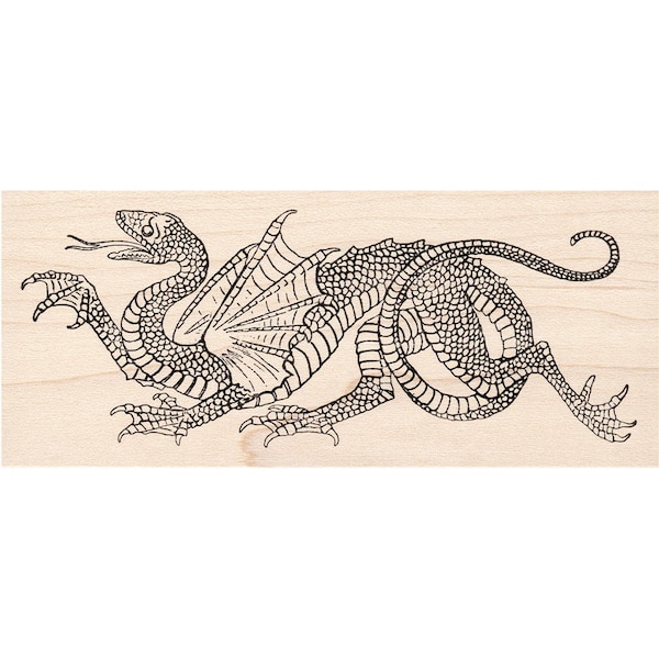 Dragon Rubber Stamp - Etsy