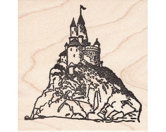 GOTHIC CASTLE Window Cling Rubber STAMP for Acrylic Block - Etsy