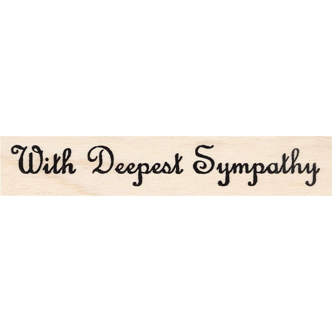 With Deepest Sympathy 1443E Beeswax Rubber Stamps Unmounted, Cling ...