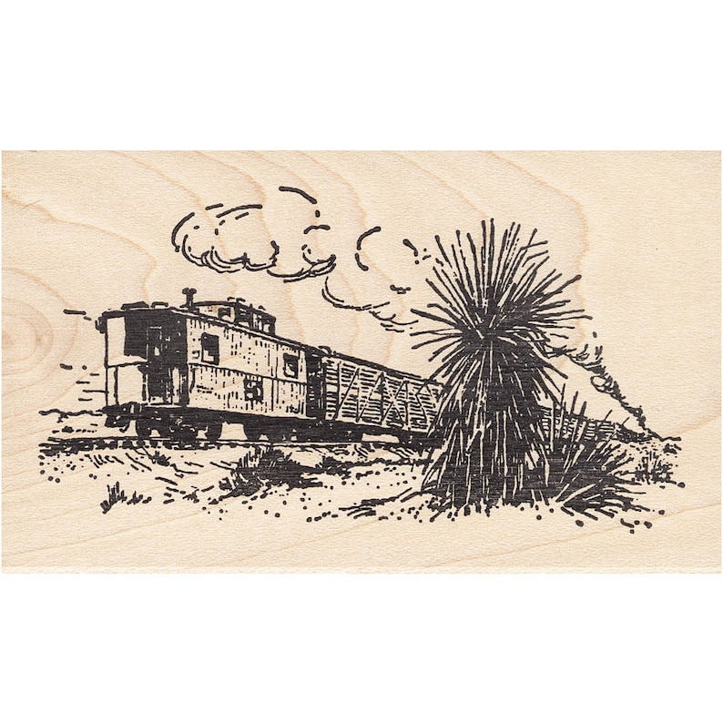 Train 102K Beeswax Rubber Stamps Unmounted, Cling, Mounted Stamp Scenic ...