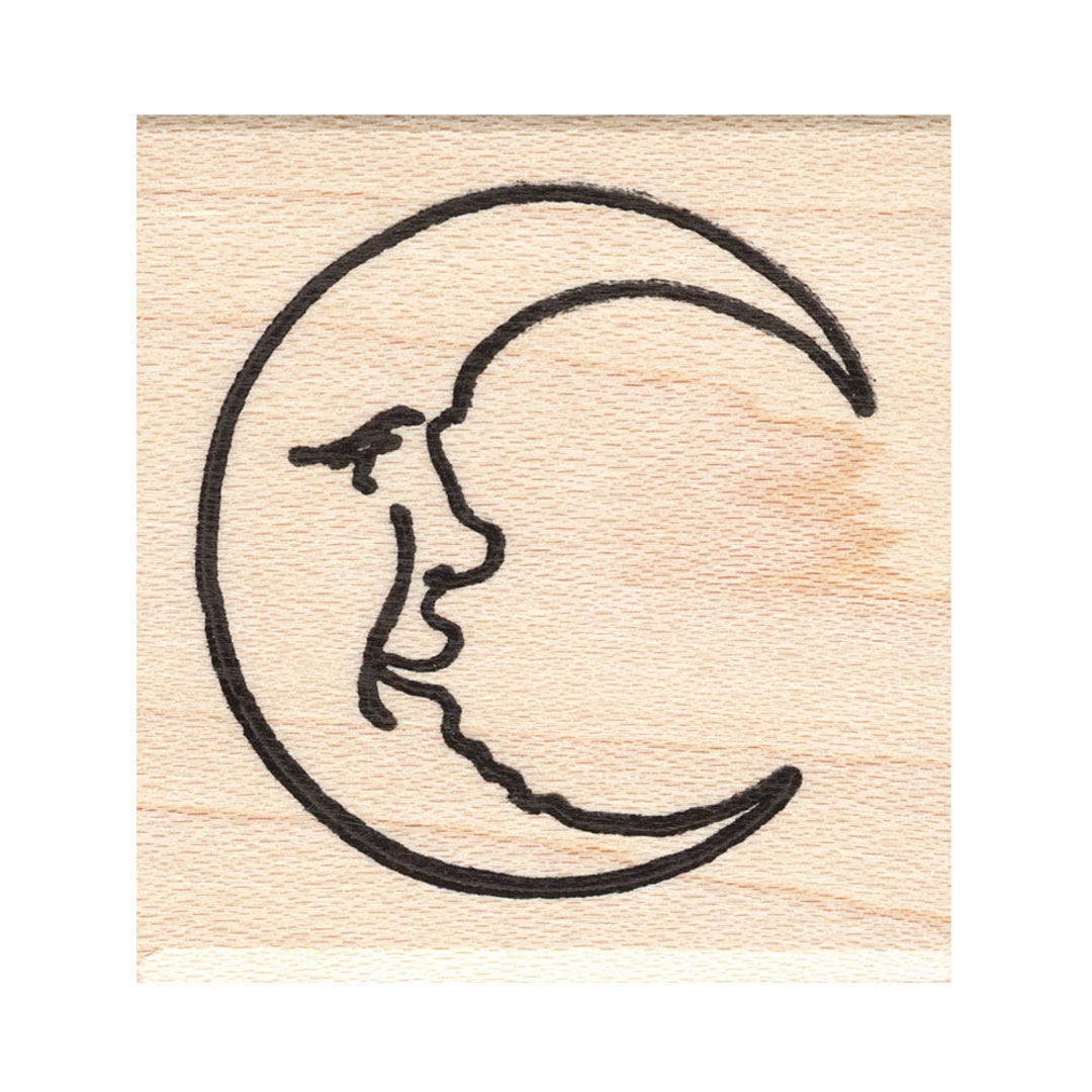 Crescent Moon 739E Beeswax Rubber Stamps Unmounted, Cling, Mounted ...