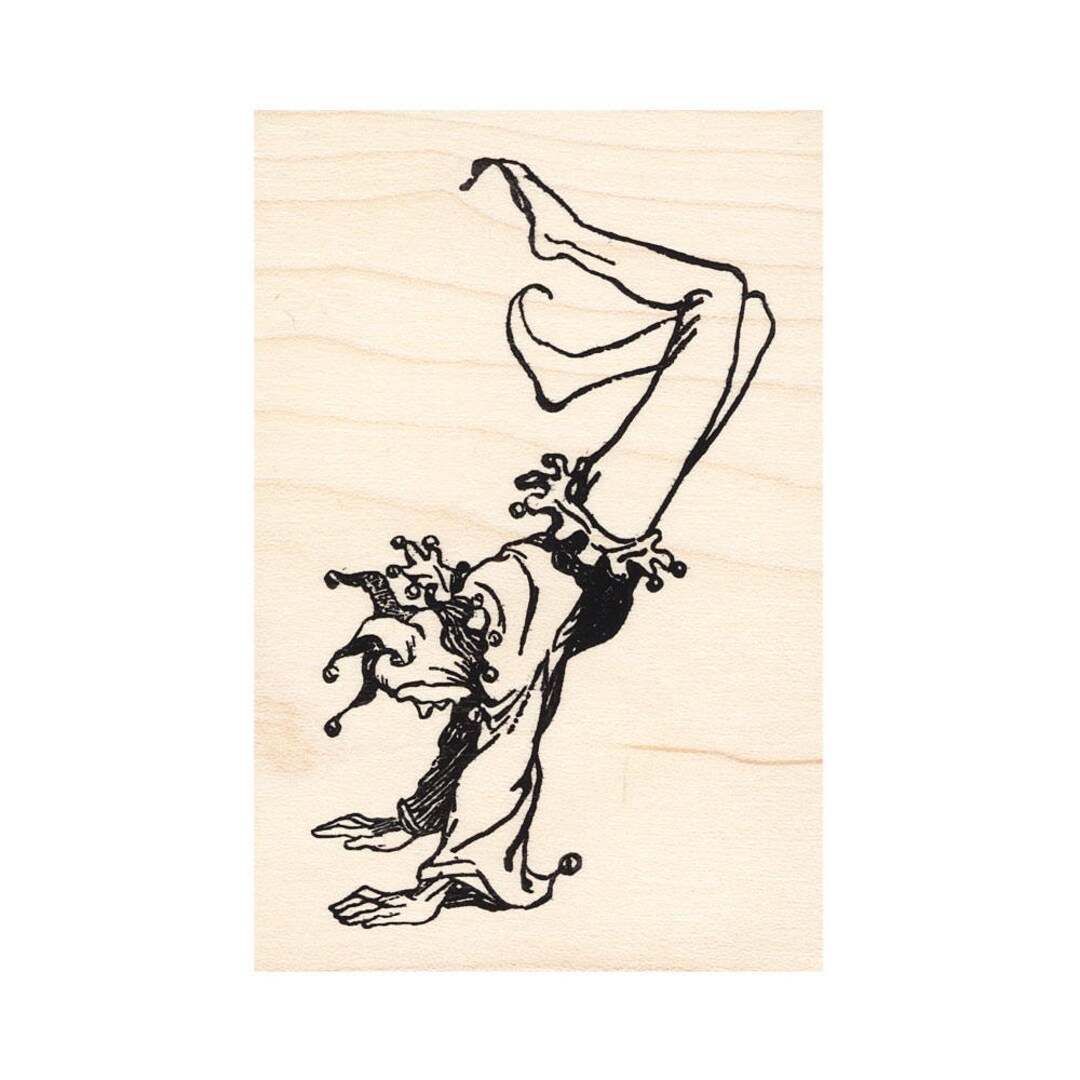 Handstand Jester 1197K Beeswax Rubber Stamps Unmounted, Cling, Mounted ...