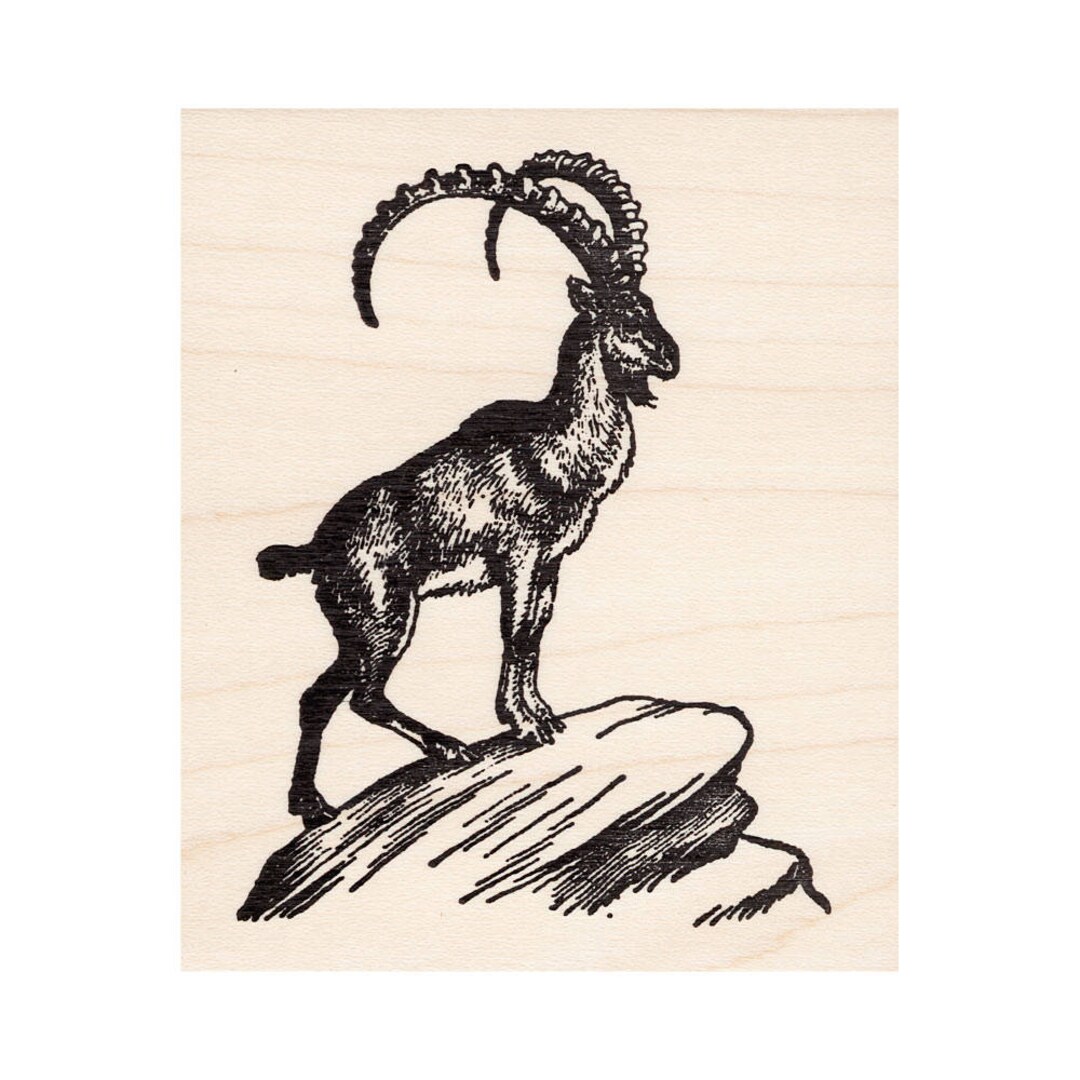 Mountain Goat 203I Beeswax Rubber Stamps Unmounted, Cling, Mounted ...