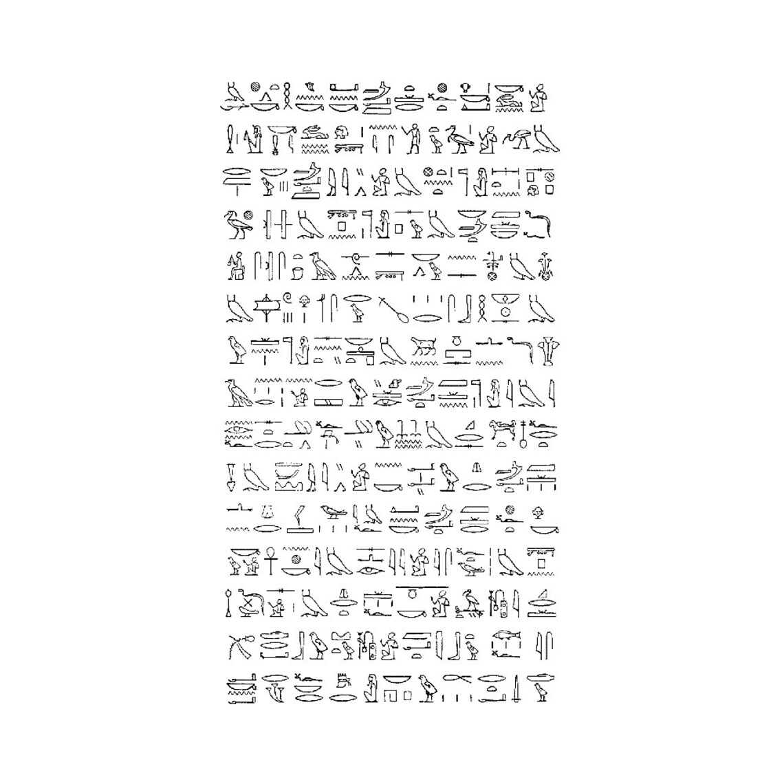 Hieroglyphs 747O Beeswax Rubber Stamps Unmounted, Cling, Mounted ...