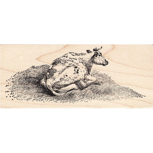 Cow Rubber Stamp - Etsy