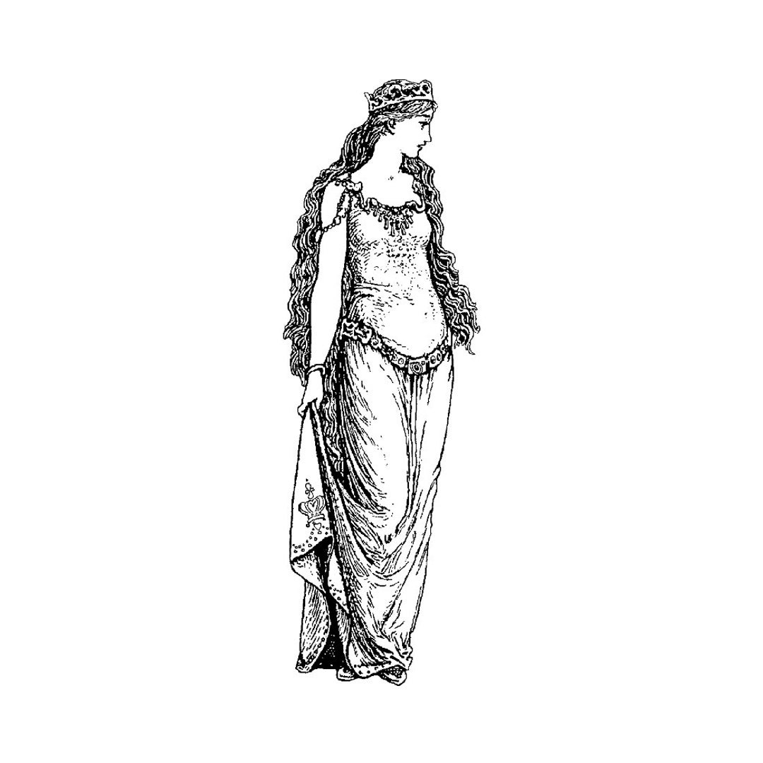 Tall Princess 702L Beeswax Rubber Stamps Unmounted, Cling, Mounted ...