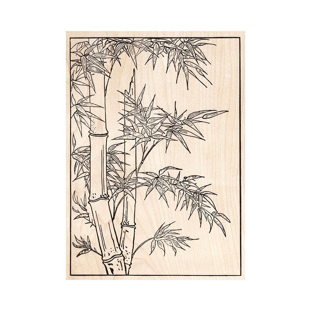 Small Bamboo 613N Beeswax Rubber Stamps Unmounted, Cling, Mounted Stamp ...
