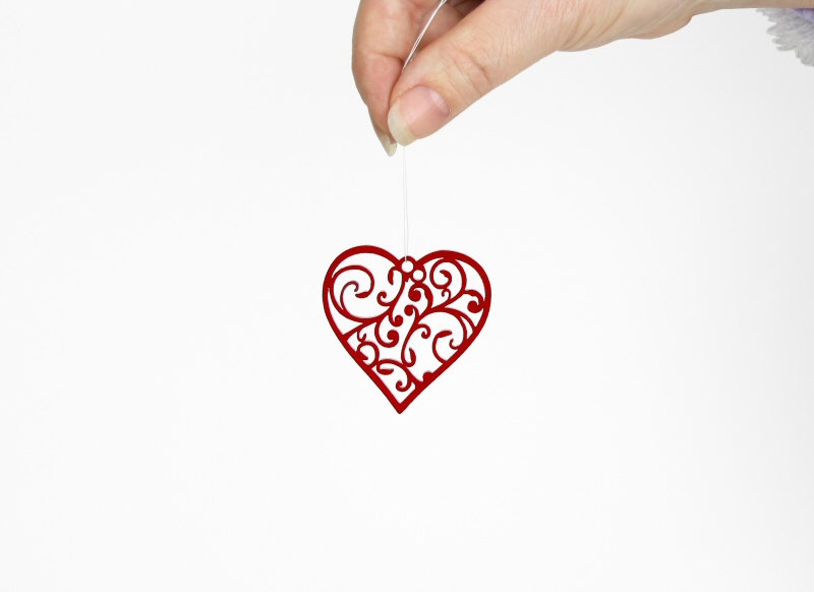 Red Heart Decorations Translucent Red "stained Glass" Acrylic Hearts ...