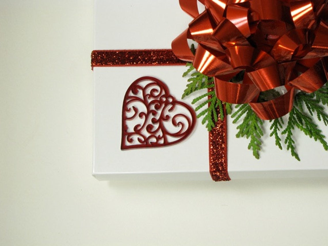 Red Heart Decorations Translucent Red "stained Glass" Acrylic Hearts ...