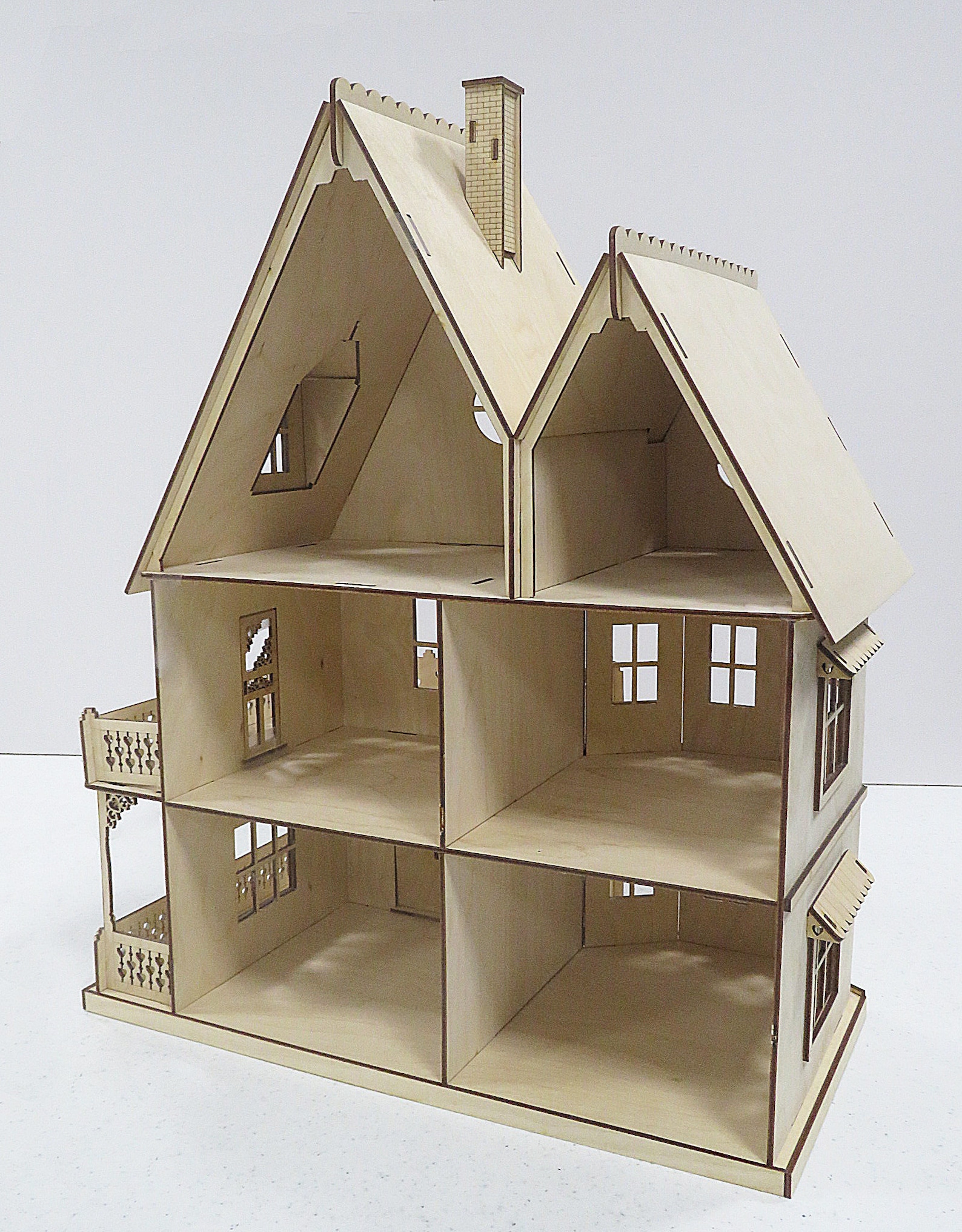 Gingerbread Victorian Dollhouse Kit, 1:24 Scale Doll House Kit, Journey ...