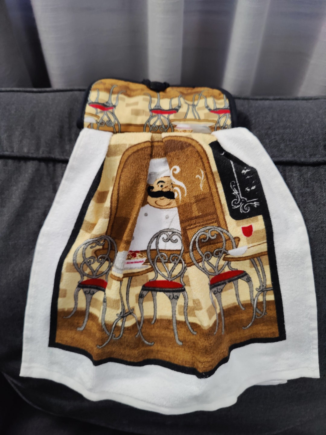 Chef Themed Kitchen Towel Matching Potholder Free Shipping - Etsy