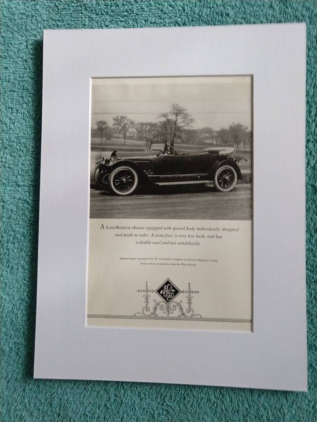 1918 Locomobile Original National Geographic Magazine Matted Ad Ready ...