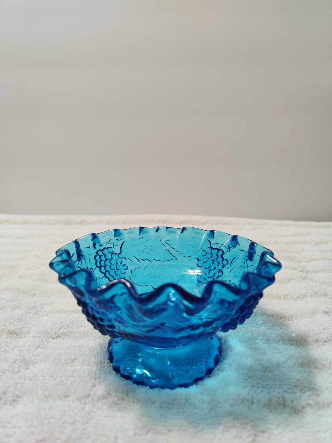 Vintage Indiana Glass Cobalt Blue Candy Bowl - Very Good Condition ...