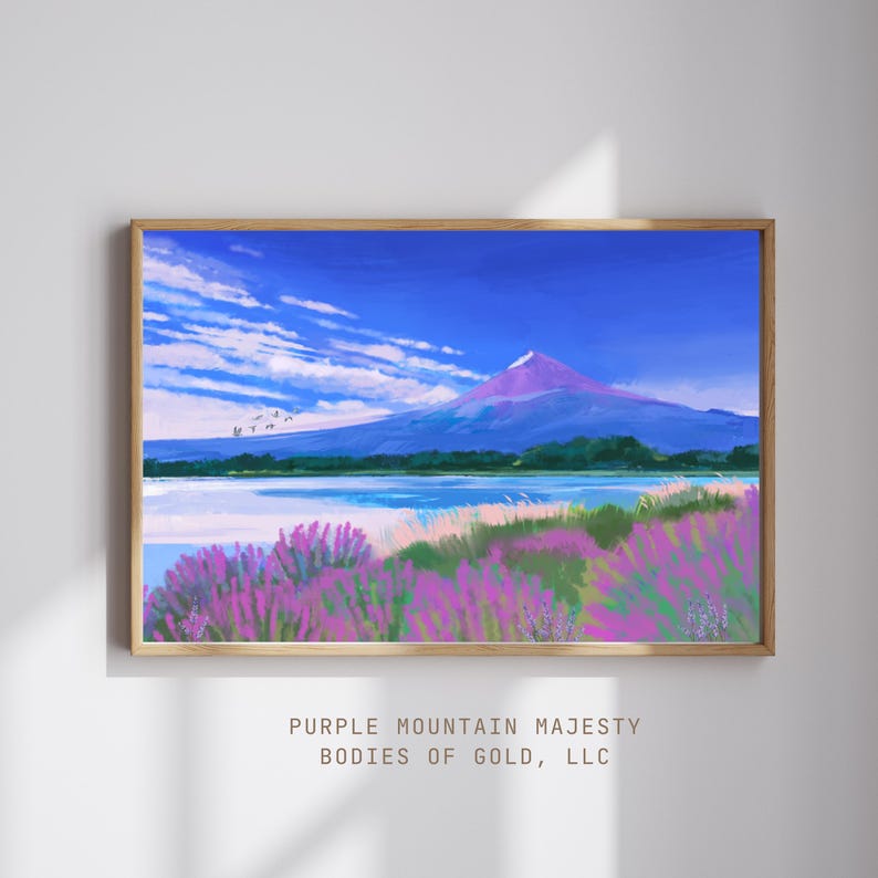 Purple Mountain Majesty Art | 4K Landscape TV Screensaver (digital ...