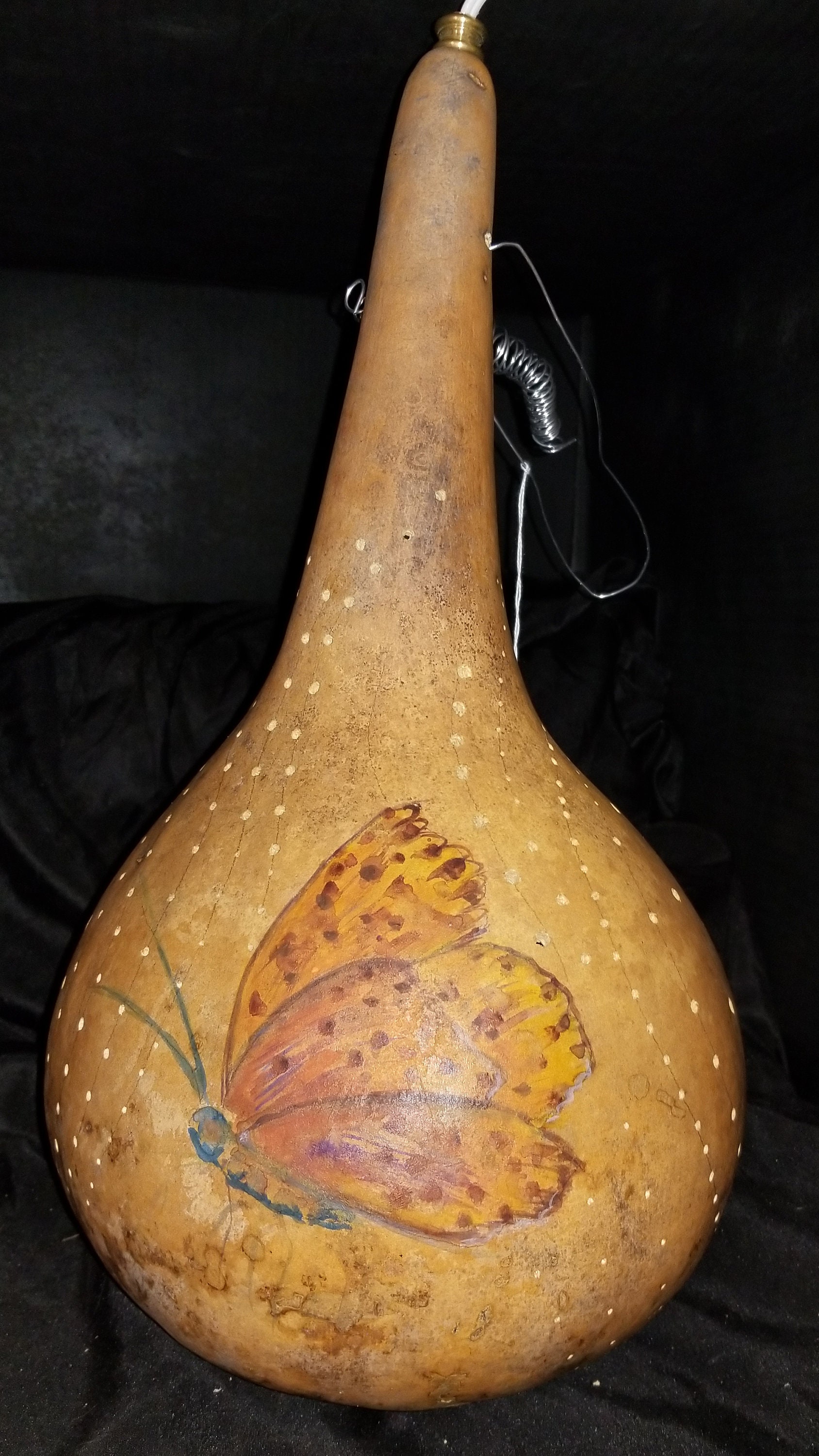 Moth and Monarch Gourd Lantern - Etsy