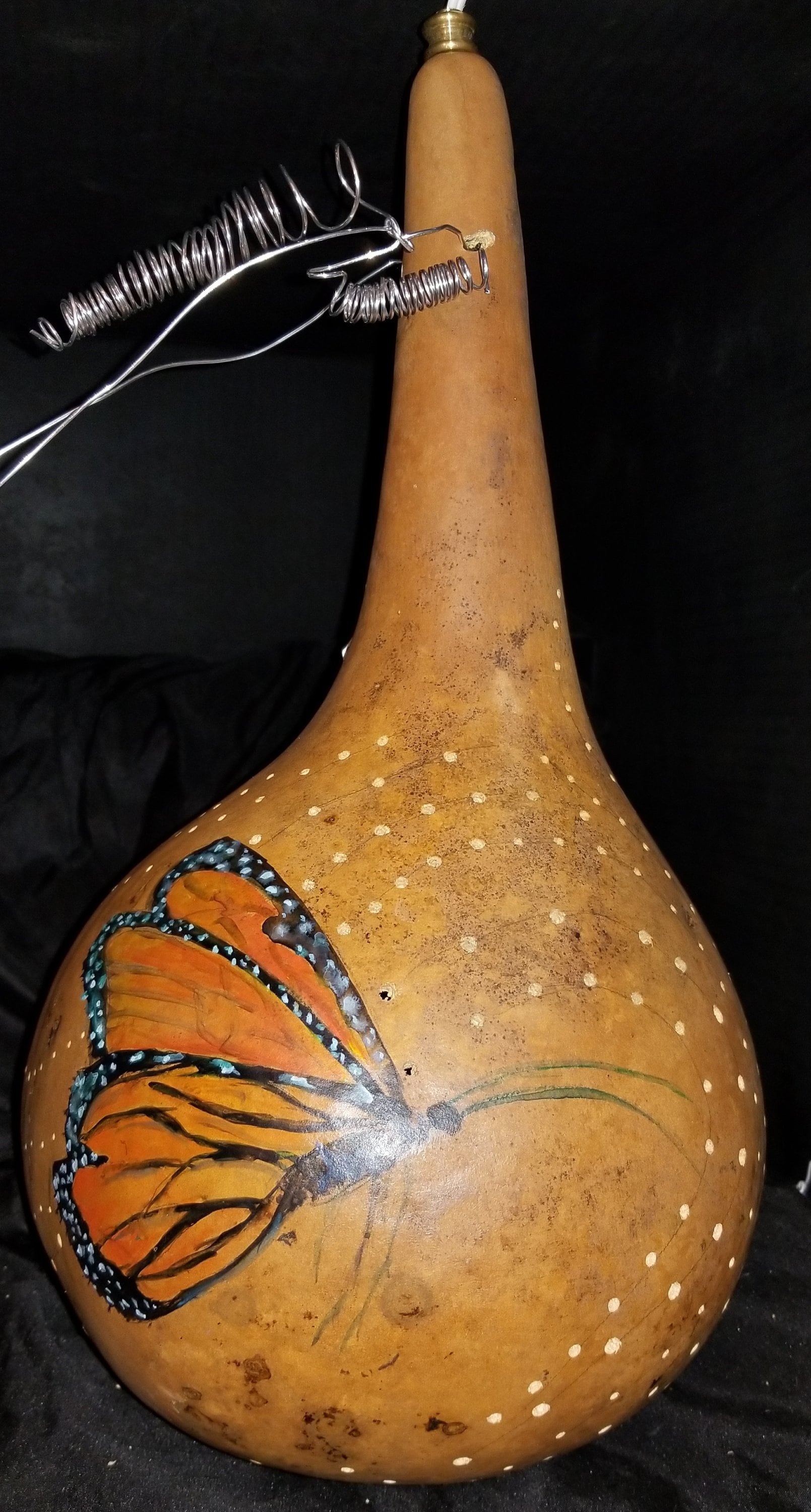 Moth and Monarch Gourd Lantern - Etsy