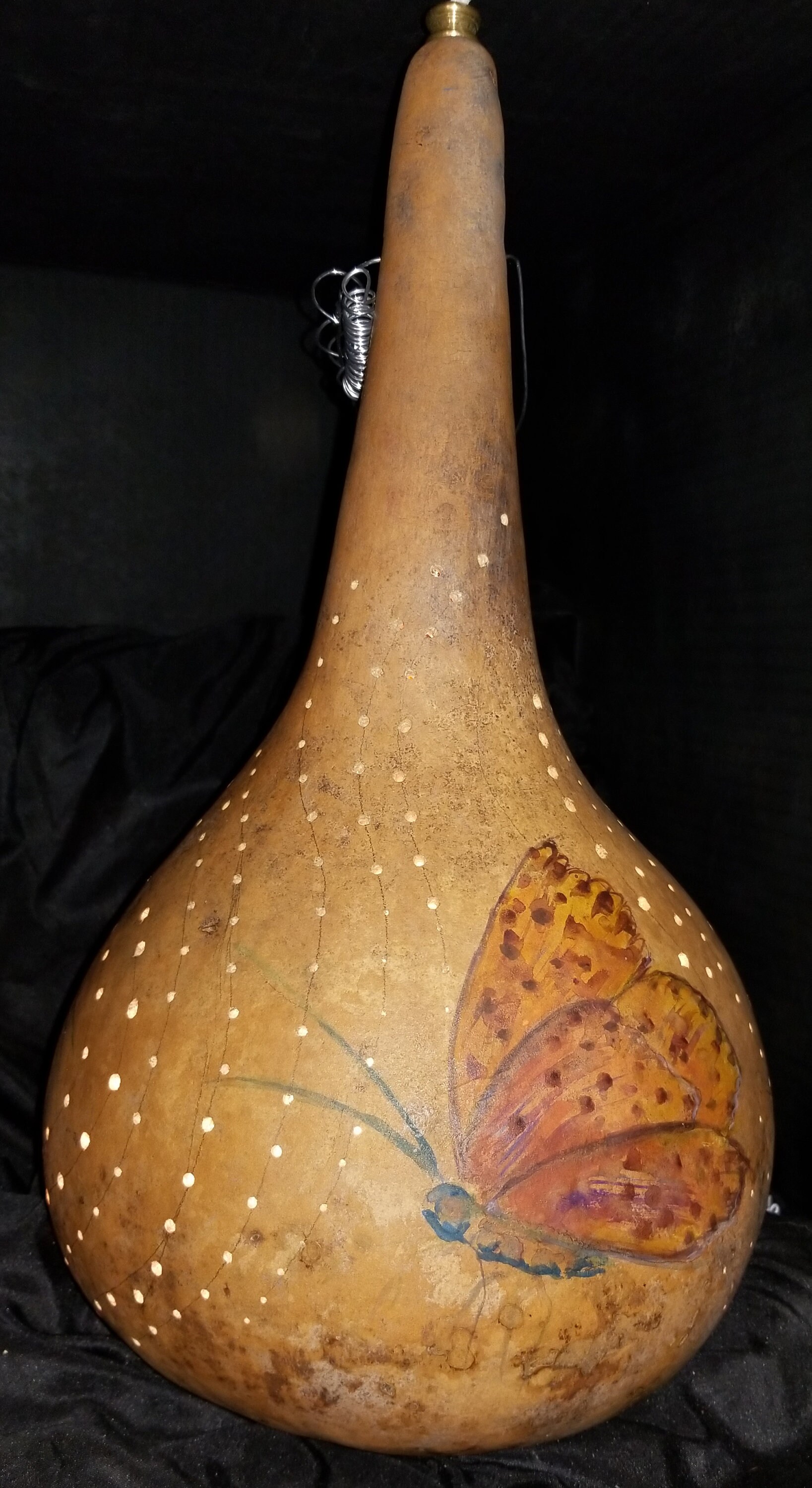 Moth and Monarch Gourd Lantern - Etsy