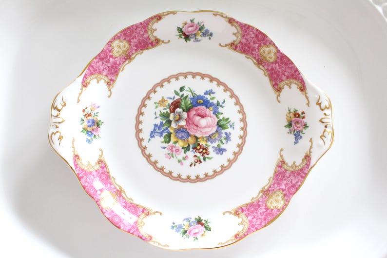 PLATE, Royal Albert Cake Plate: Lady Carlyle Fine Bone China, England ...