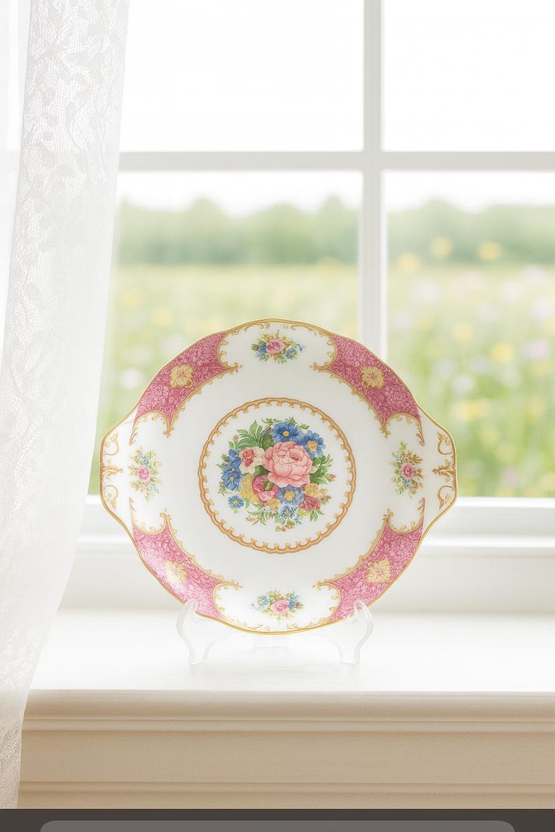 PLATE, Royal Albert Cake Plate: Lady Carlyle Fine Bone China, England ...