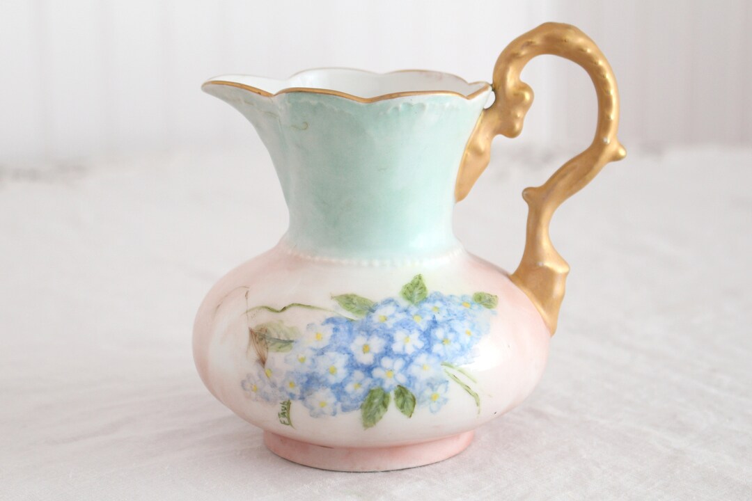 PITCHER, Artist Signed, Hand-painted, Porcelain Pitcher, Gifts for Her ...