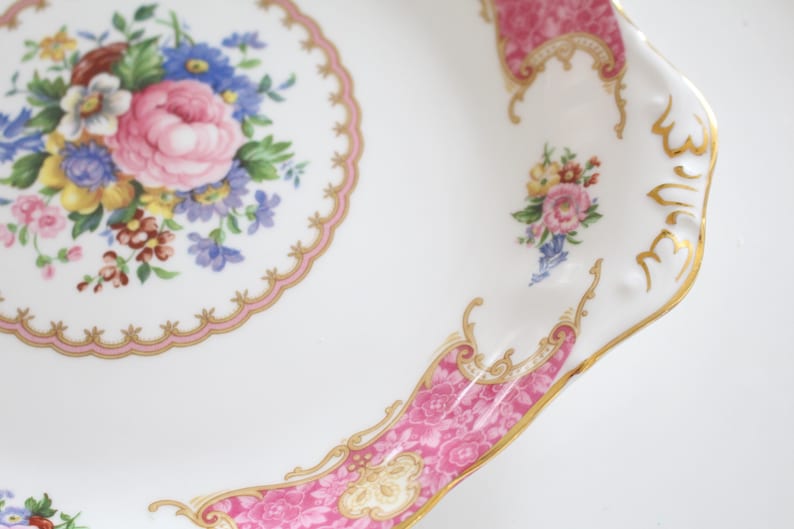 PLATE, Royal Albert Cake Plate: Lady Carlyle Fine Bone China, England ...