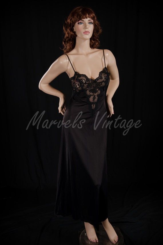 vintage olga long black - Gem