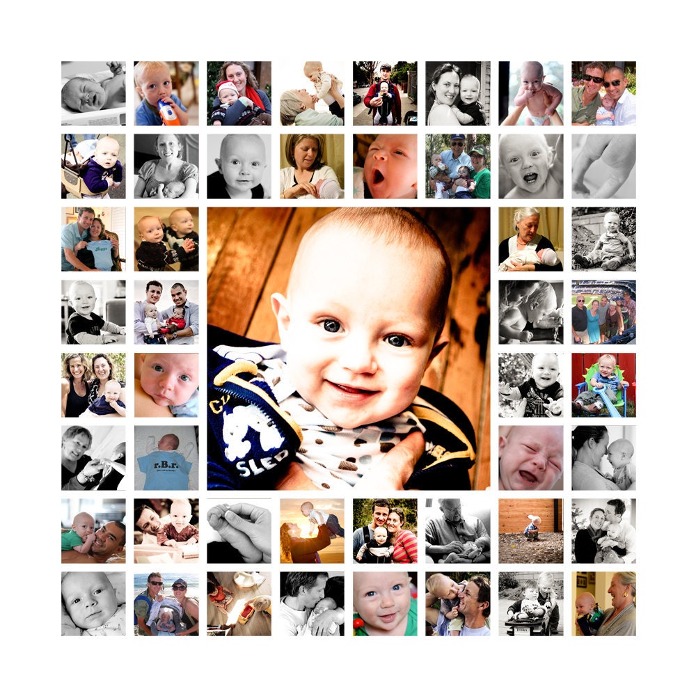 20x20 Photo Collage Canvas AND Digital File | Etsy