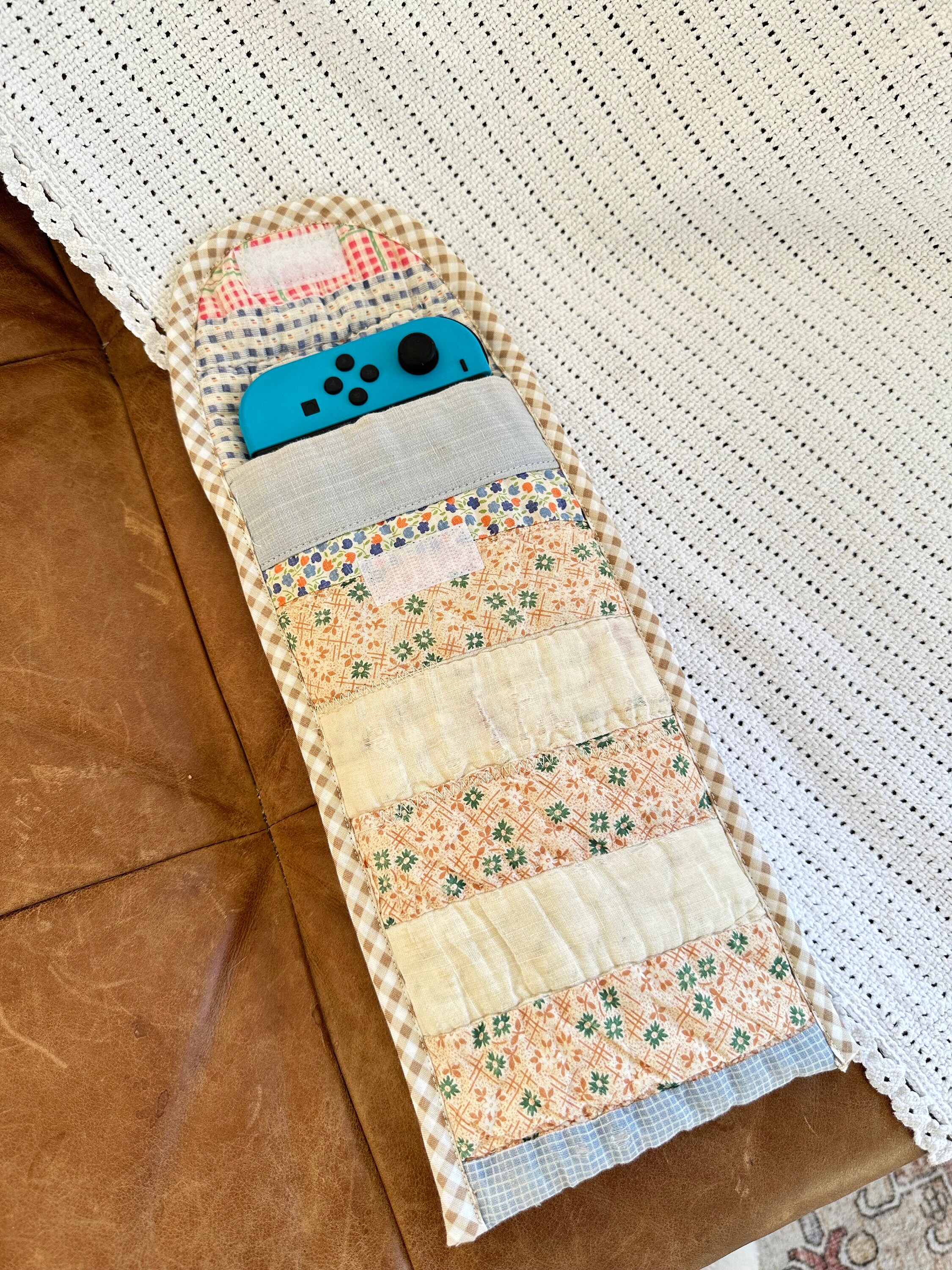 Vintage Florals Quilted Nintendo Swith Sleeve Sewn From Vintage Quilts ...