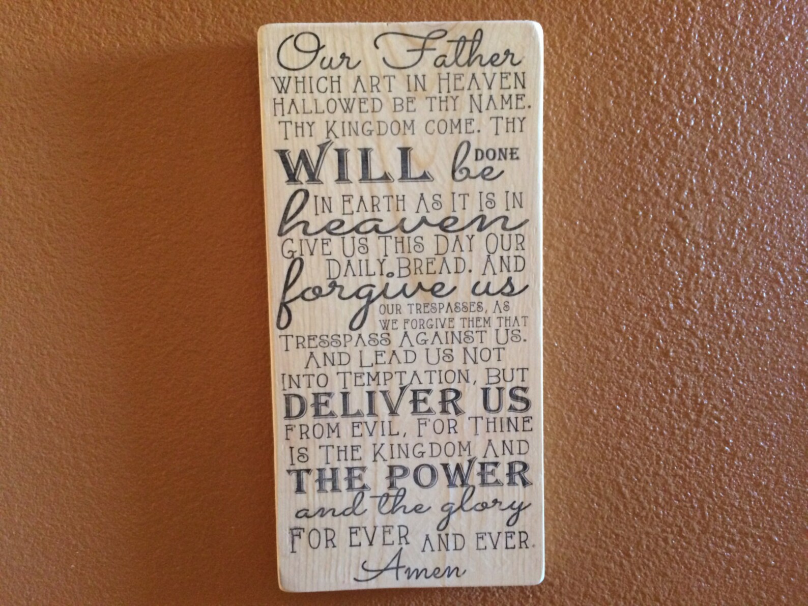 The Lord's Prayer Rustic Wood Sign - Etsy