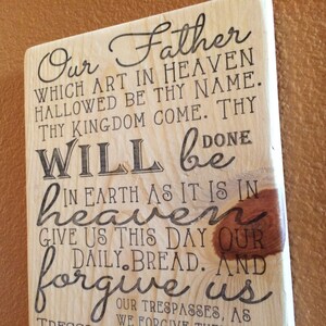 The Lord's Prayer Rustic Wood Sign - Etsy