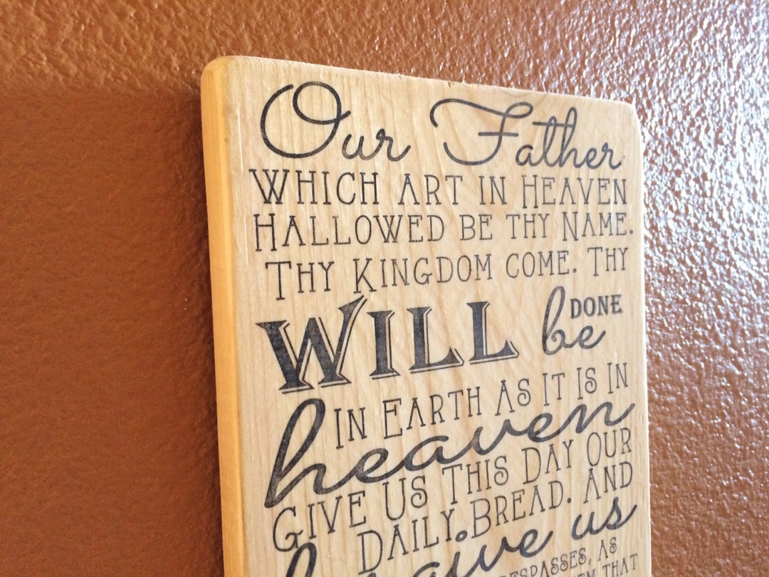 The Lord's Prayer Rustic Wood Sign - Etsy