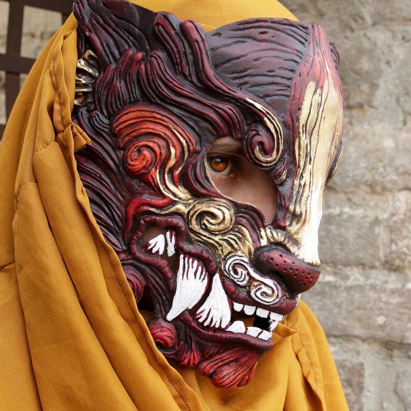 Oni Face Mask - Etsy