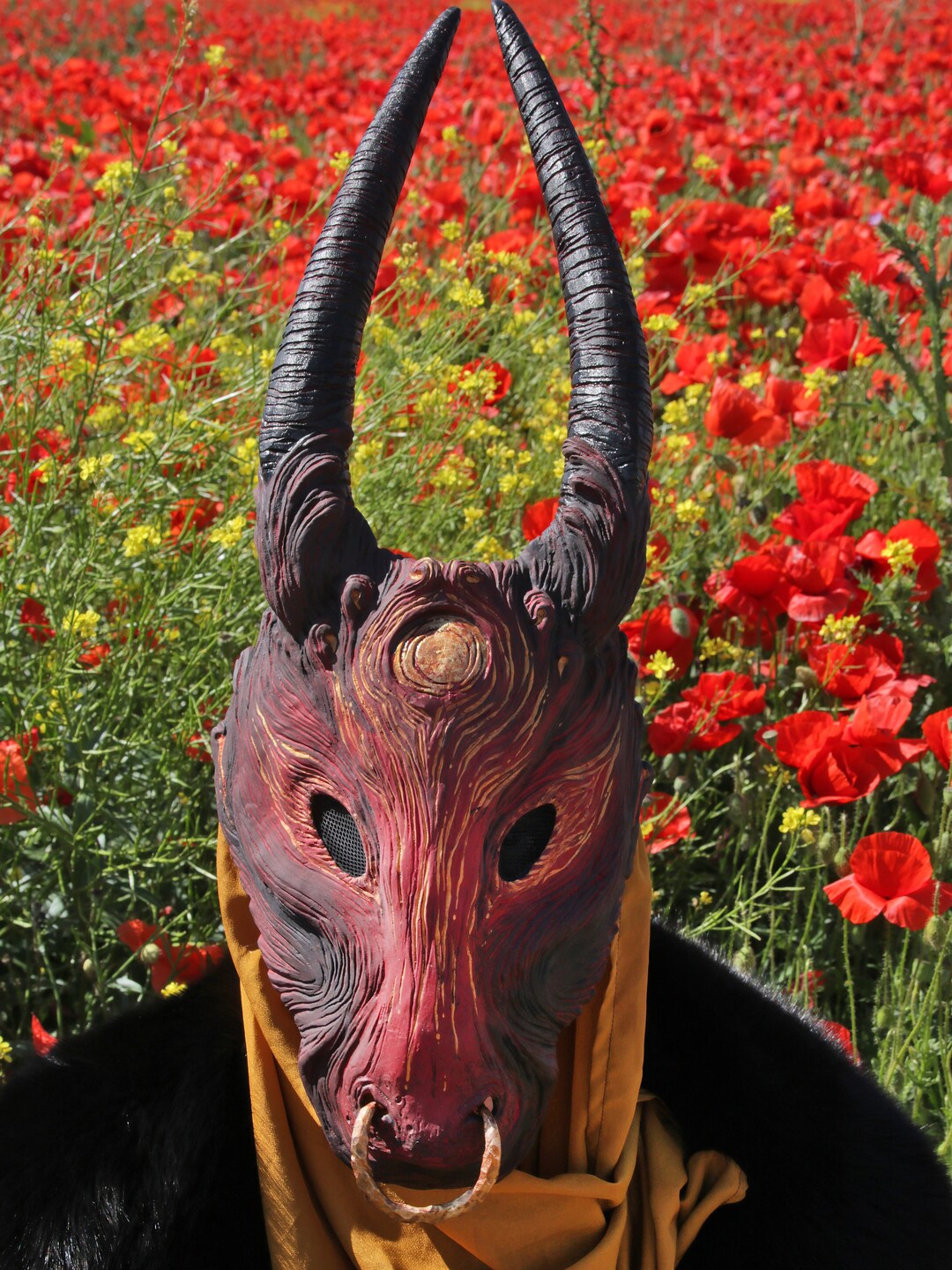 MADE TO ORDER Minotaur Horned Mask - Boes Inspired Resin Larp Cosplay ...