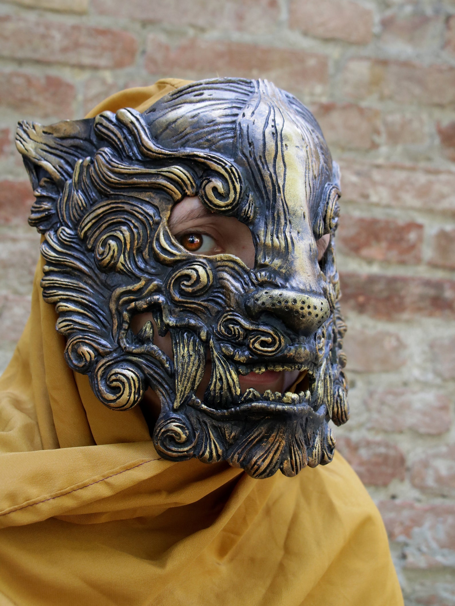 MADE TO ORDER Jade Oni Mask Japanese Demon Ogre Beast Tiger - Etsy