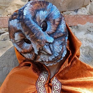 MADE TO ORDER Detachable Barn Owl Mask - Versatile Resin Cosplay Larp ...